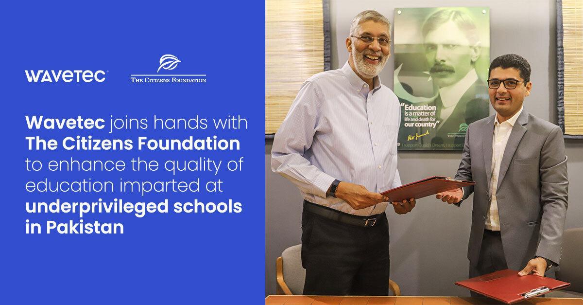 Wavetec joins hands with The Citizens Foundation to enhance the quality ...