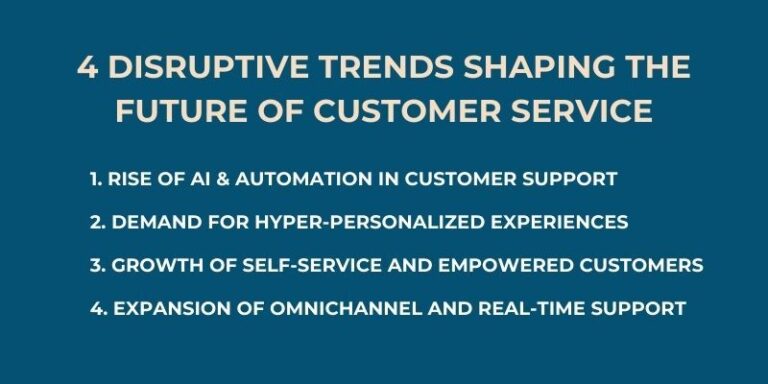 4 Disruptive Trends Shaping the Future of Customer Service